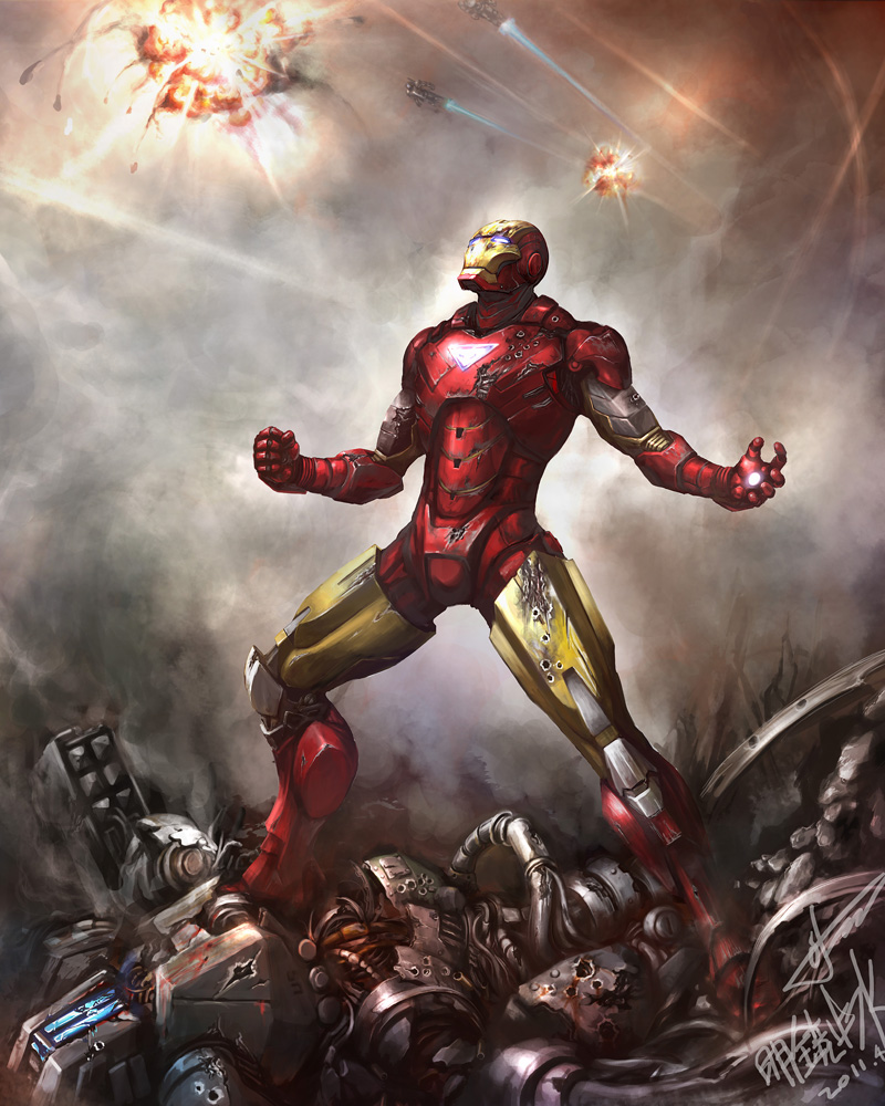 Iron Man: Comic Hero Amidst the Battle