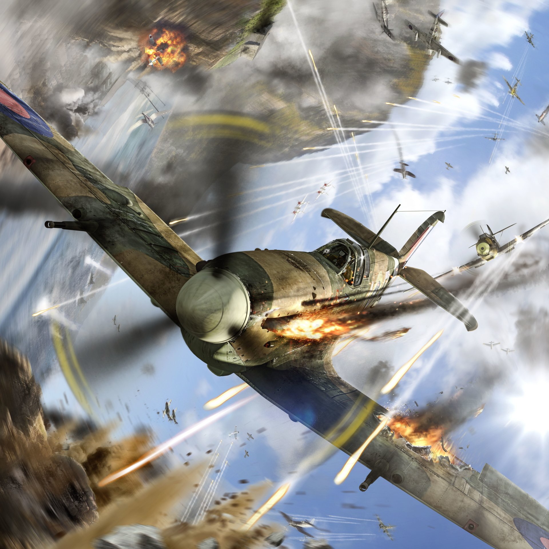 Download Battle Supermarine Spitfire Video Game World Of Warplanes Art
