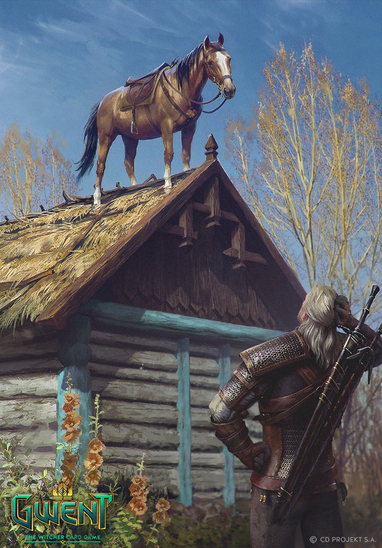 Geralt and Roach: Legendary Companions from Gwent's Witcher World