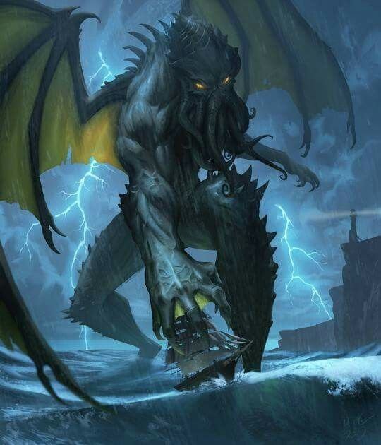 Download Storm Ship Squid Lovecraft Fantasy Cthulhu Art