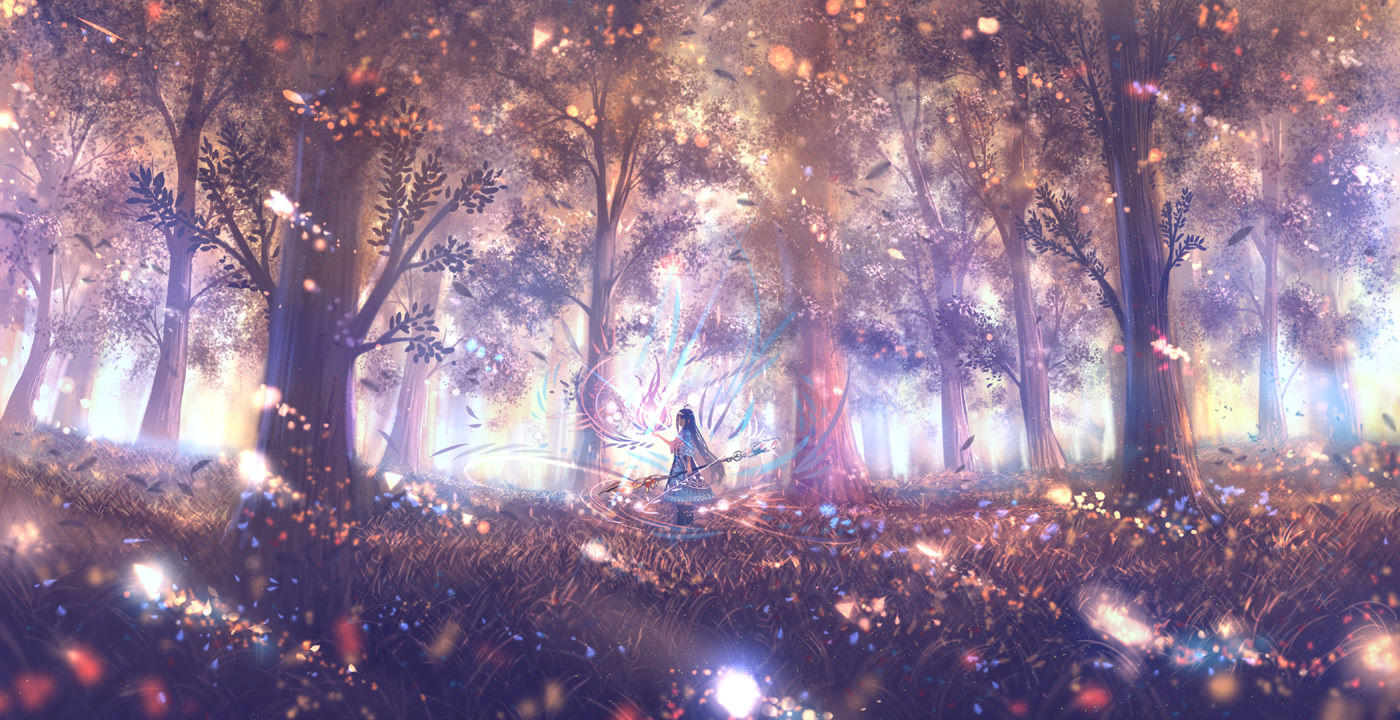 Download Fantasy Anime Forest Anime Forest Art