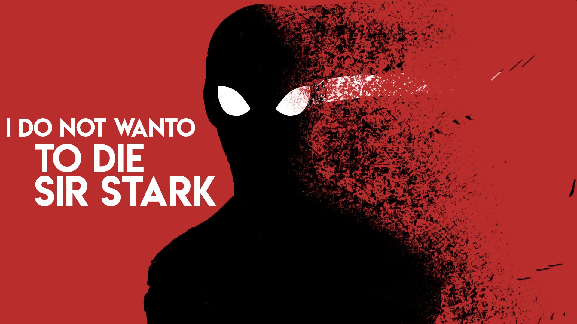 Spider man desintegration - I DO NOT WANT TO DIE SIR STARK by ARTandDESIGN