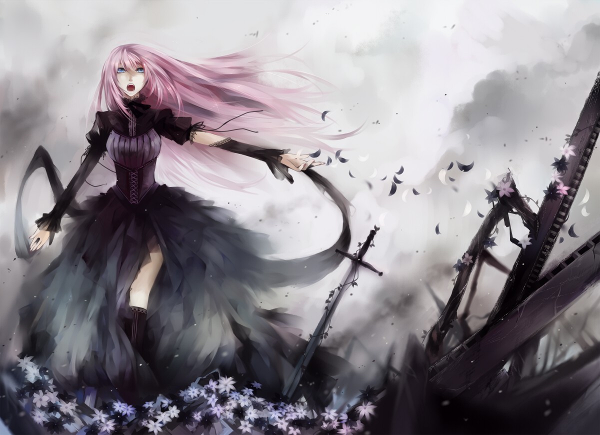 Download Luka Megurine Gothic Anime Vocaloid Gothic Anime Art