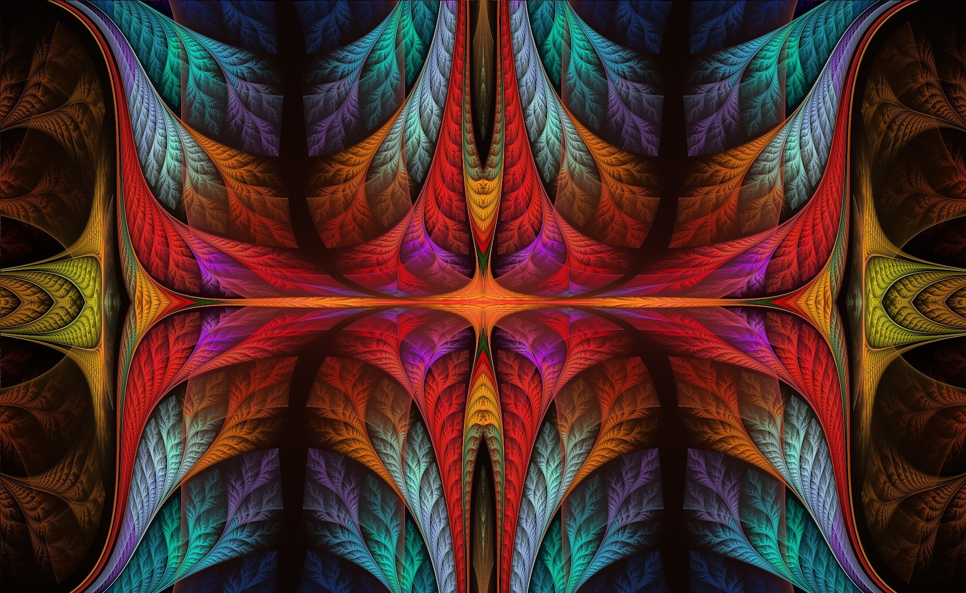 Vibrant Fractal Symphony: Abstract Patterns in Motion