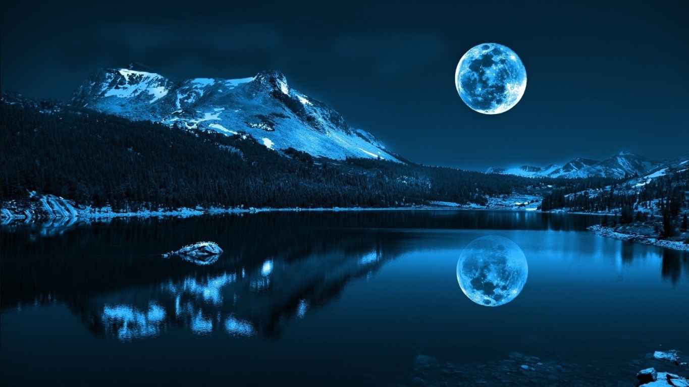 Moonlit Wilderness Reflections