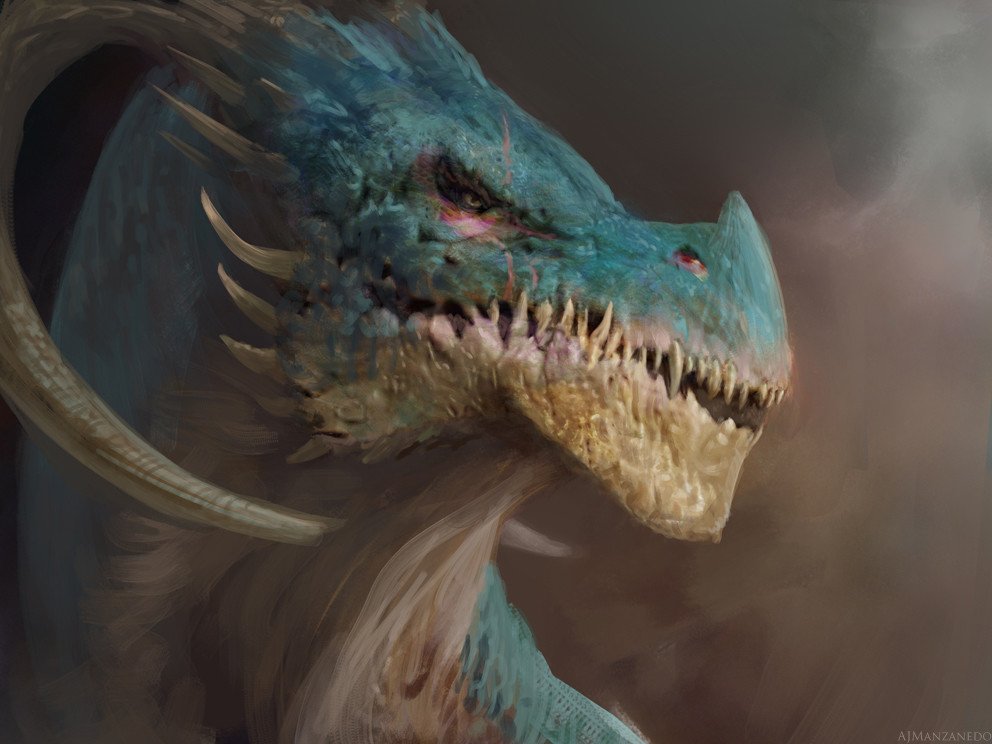 Dragon head designs by Antonio J. Manzanedo