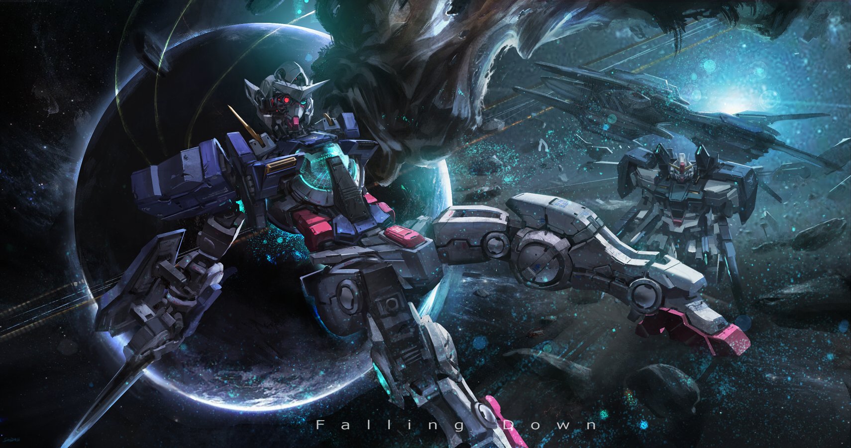 Download Gundam GN-001 Gundam Exia Anime Mobile Suit Gundam 00 Art