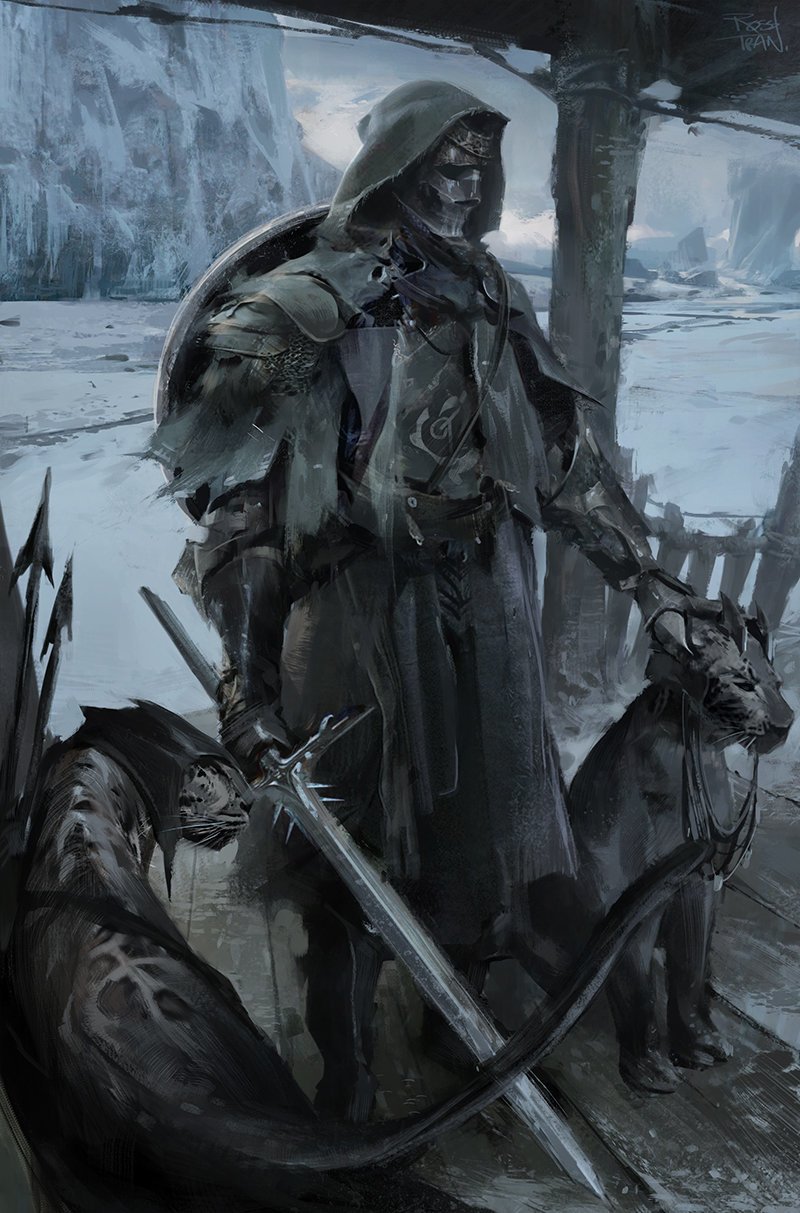 Frostbound Knight of the Shadow Hounds