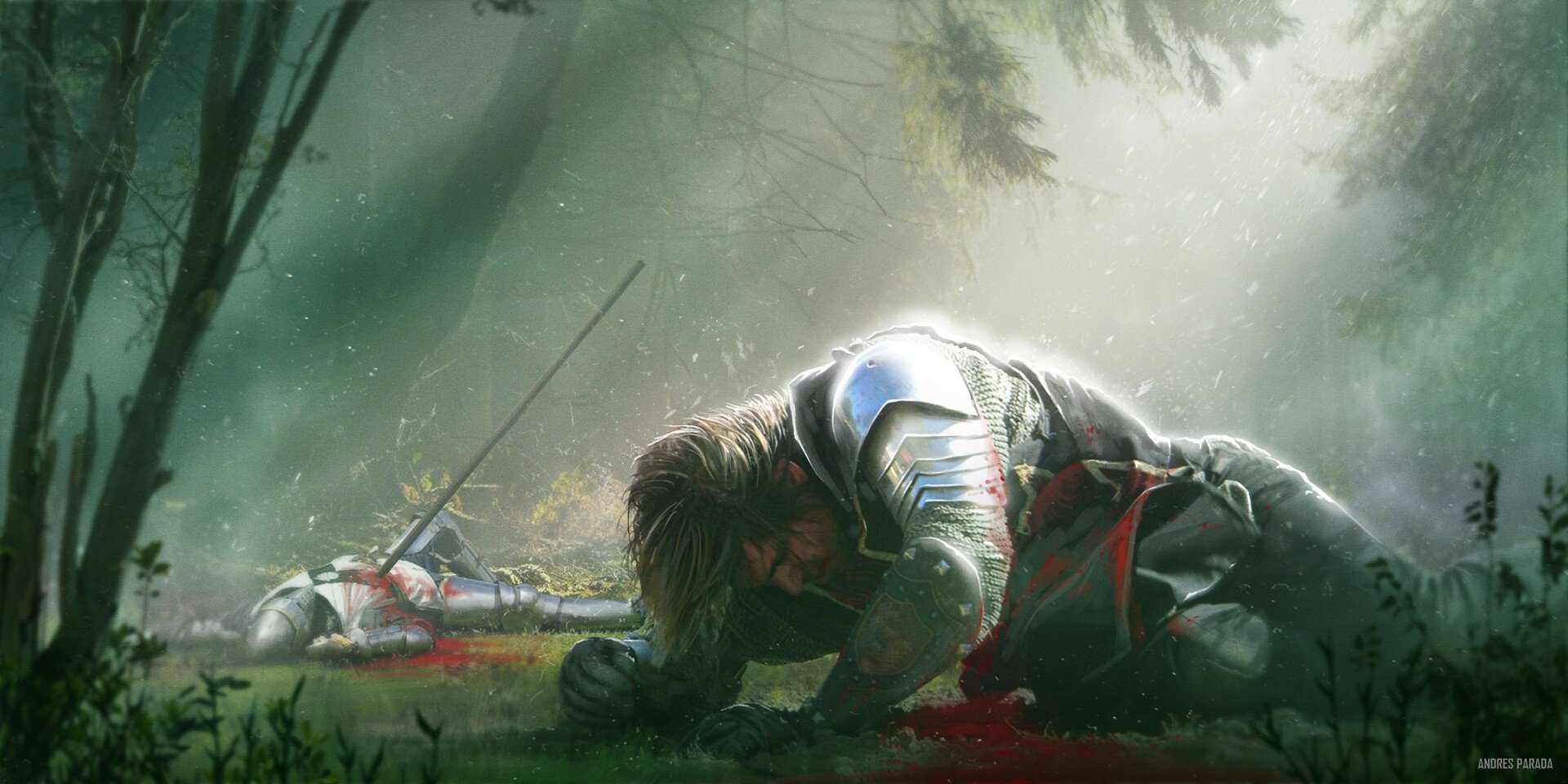 Wounded Knight Drawing