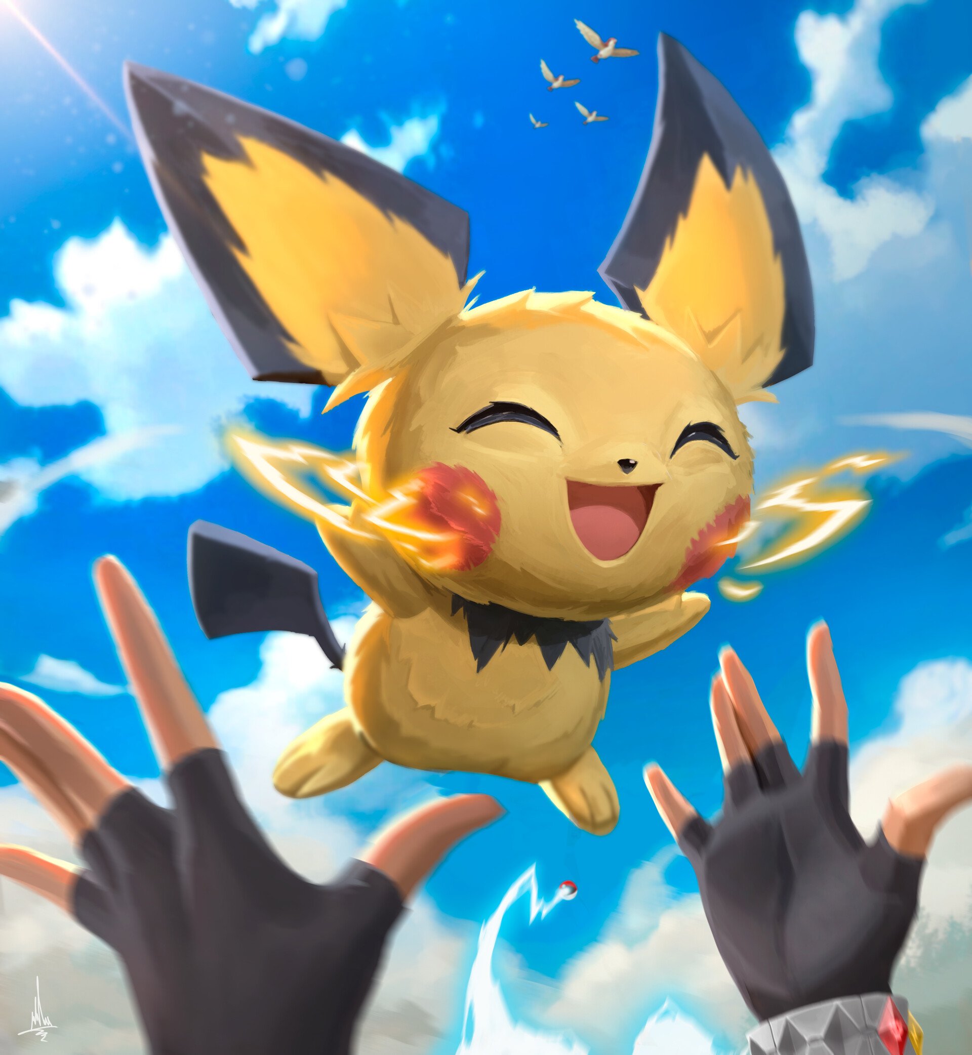 Download Hand Pichu (Pokémon) Video Game Pokemon Art