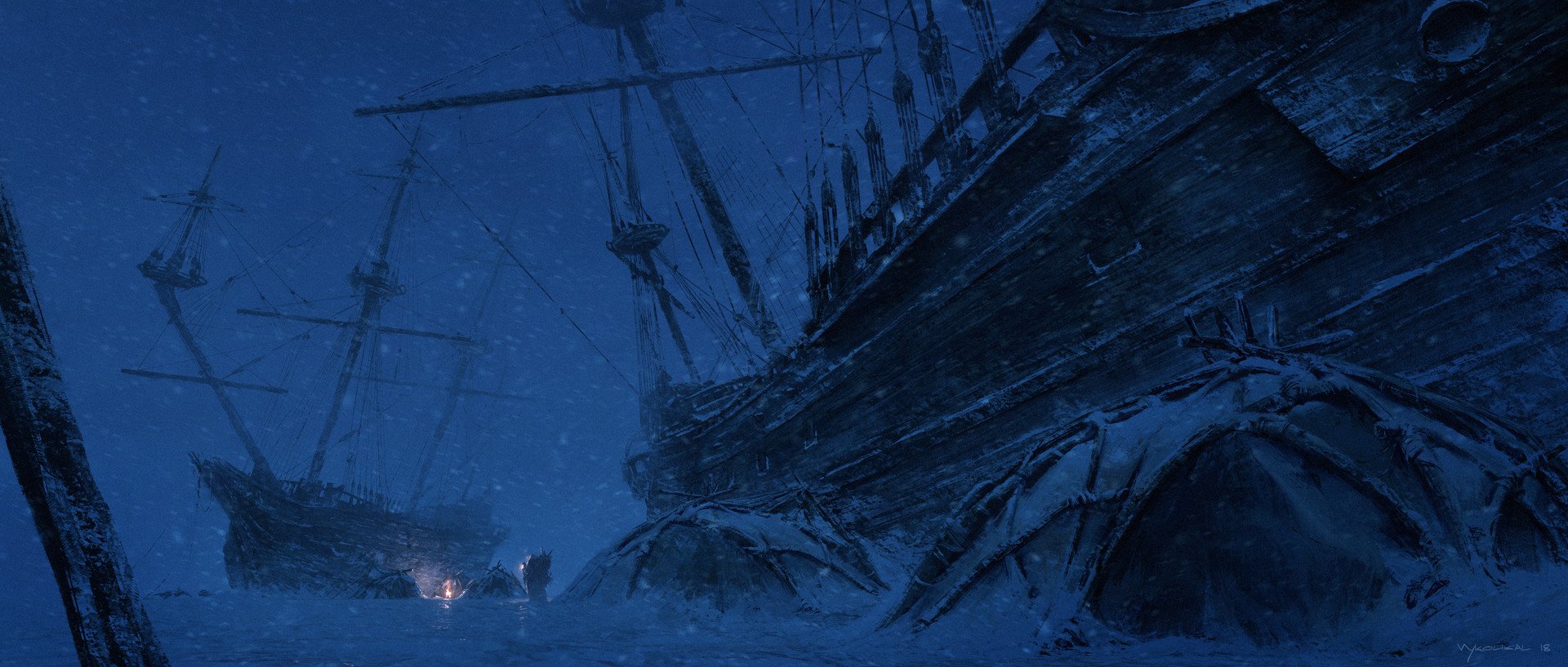 Download Snow Ice Fantasy Ship Art