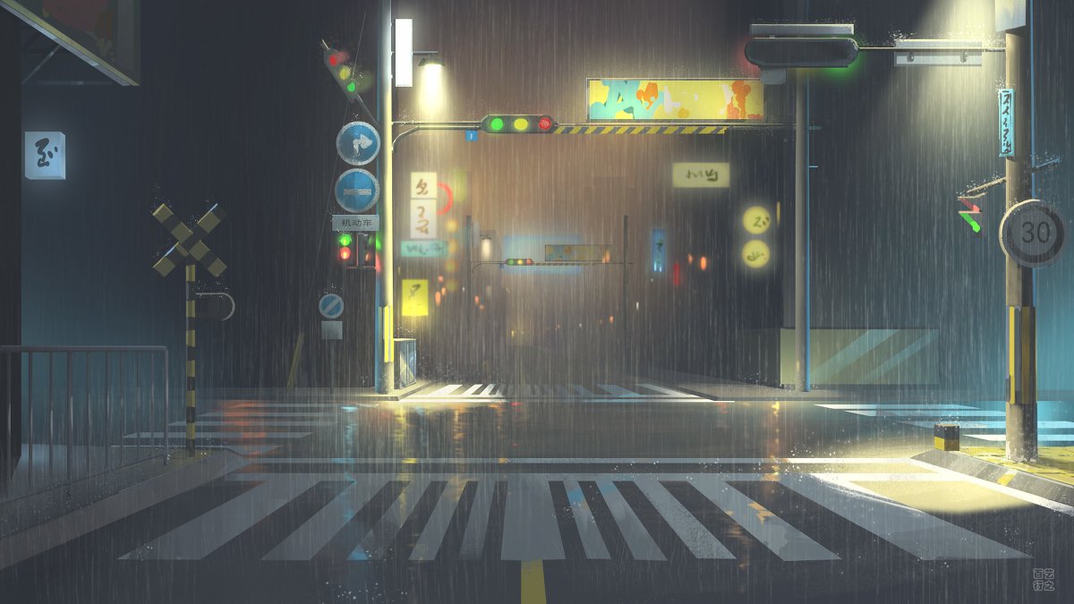 Neon Streets: Anime Rainfall Vibes