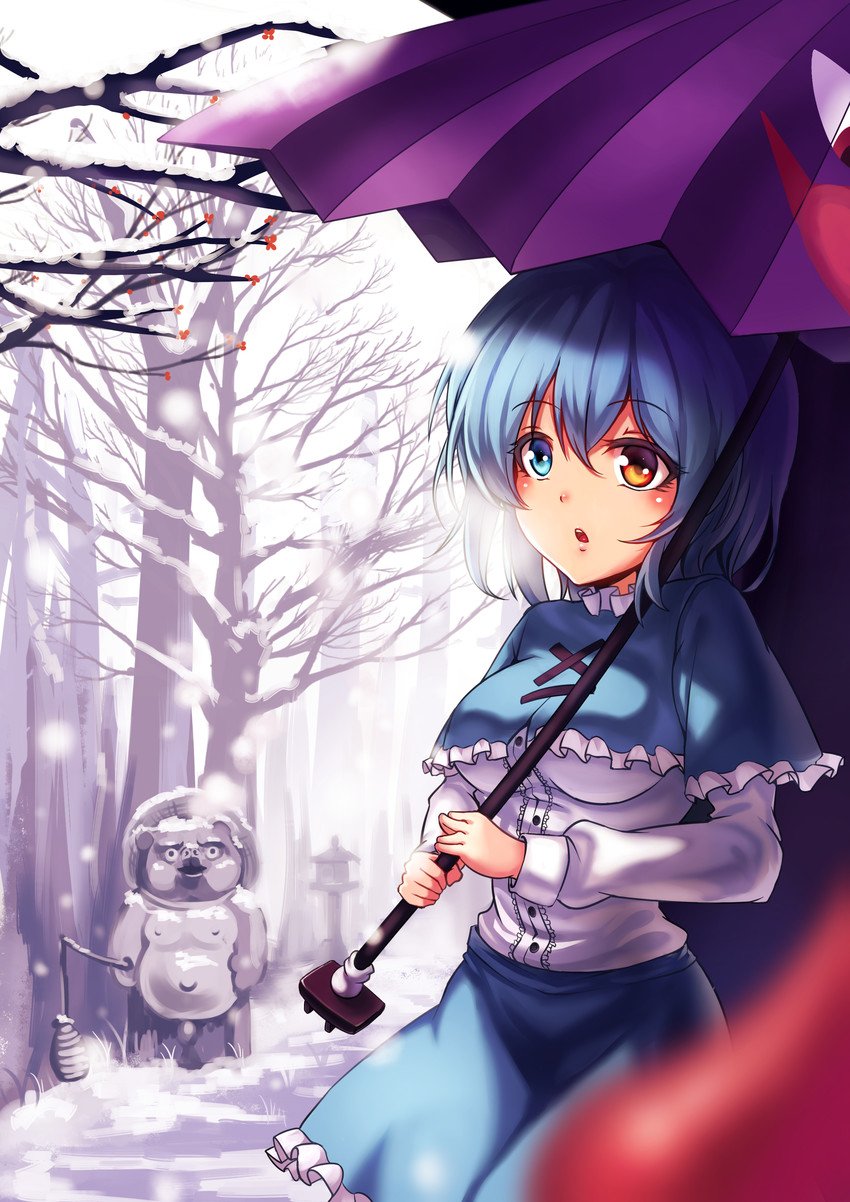 Download Heterochromia Kogasa Tatara Anime Touhou Art