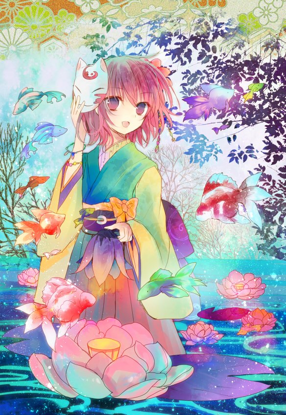Download Lotus Fish Hieda No Akyuu Anime Touhou Art