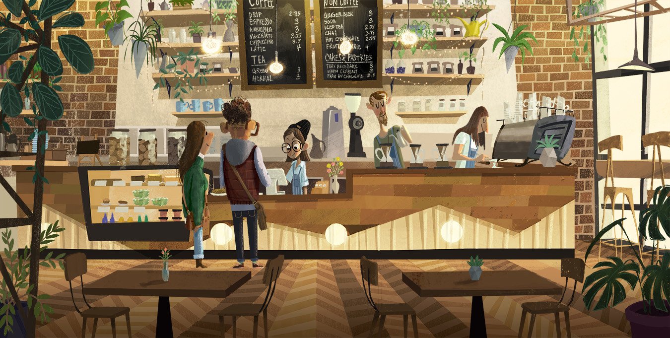 Download Cafe Artistic People Art