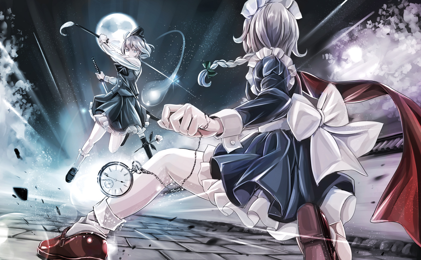 Download Youmu Konpaku Sakuya Izayoi Anime Touhou Art