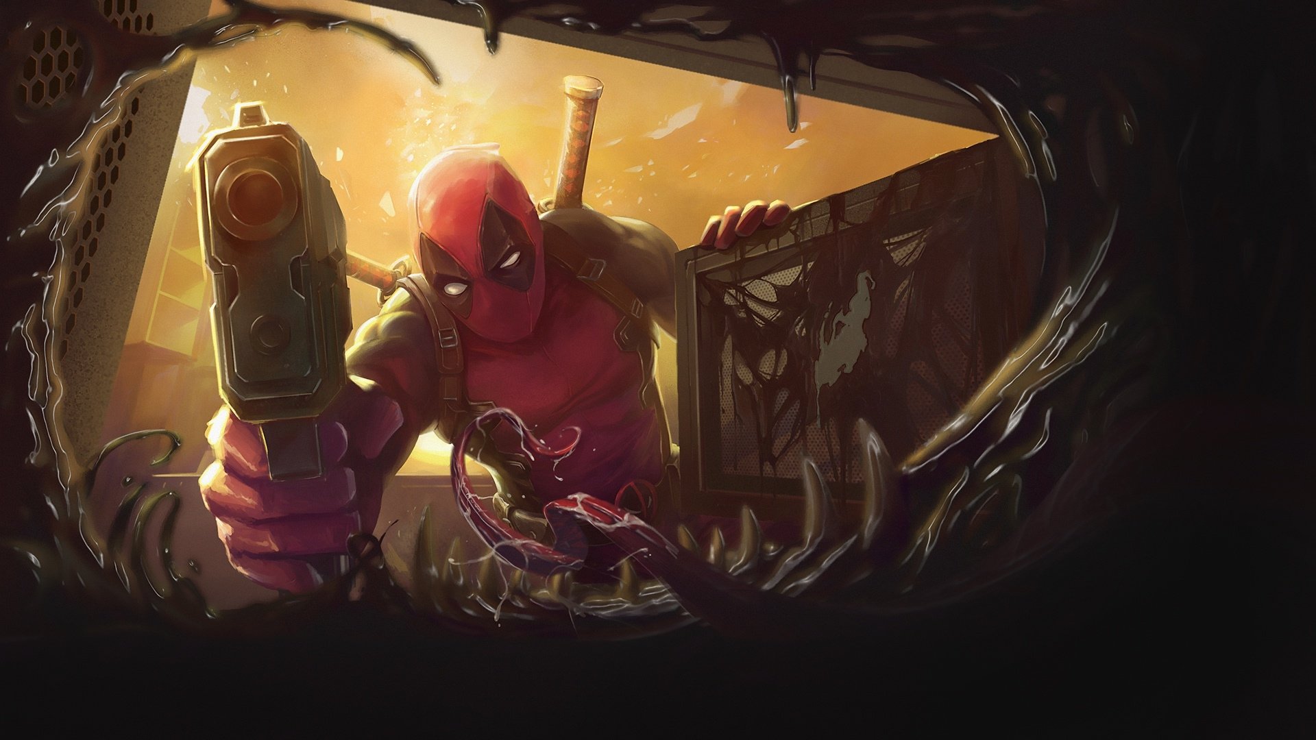 Download Gun Comic Deadpool Art