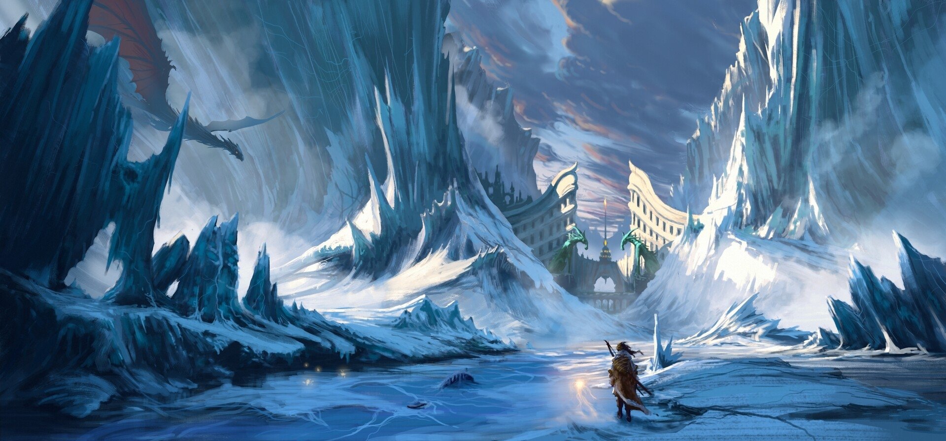 Download Snow Ice Fantasy Landscape Fantasy Landscape Art