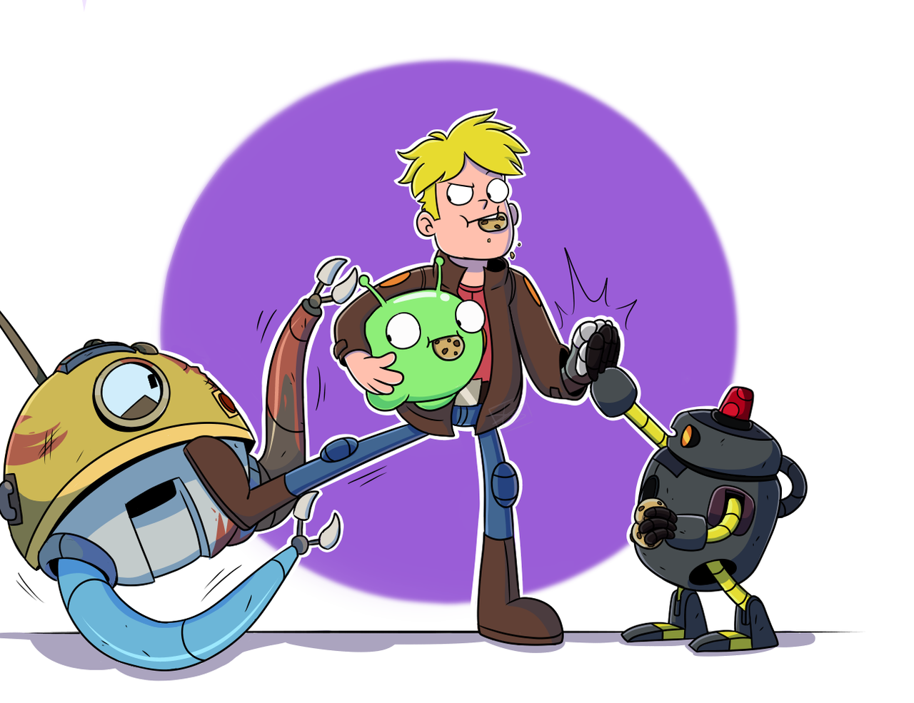 Download High Five Alien Blonde Robot Cookie KVN (Final Space) H.U.E ...