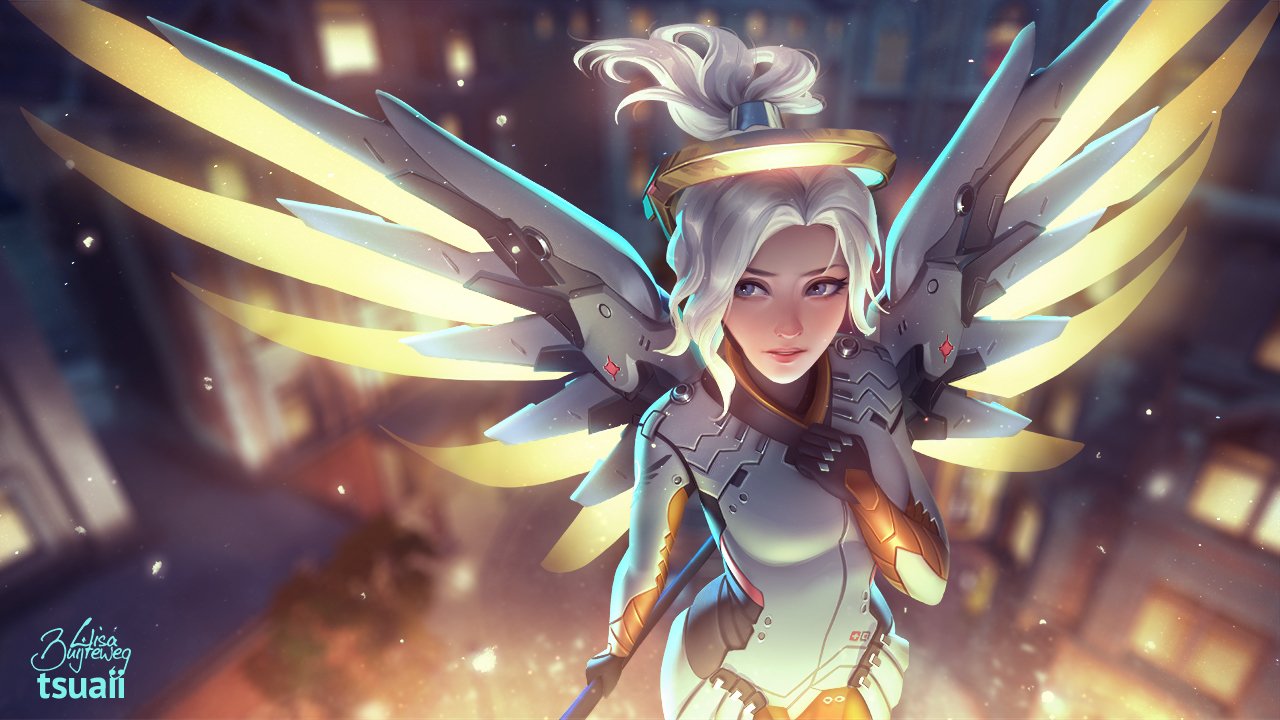 Download Mercy (Overwatch) Video Game Overwatch Art