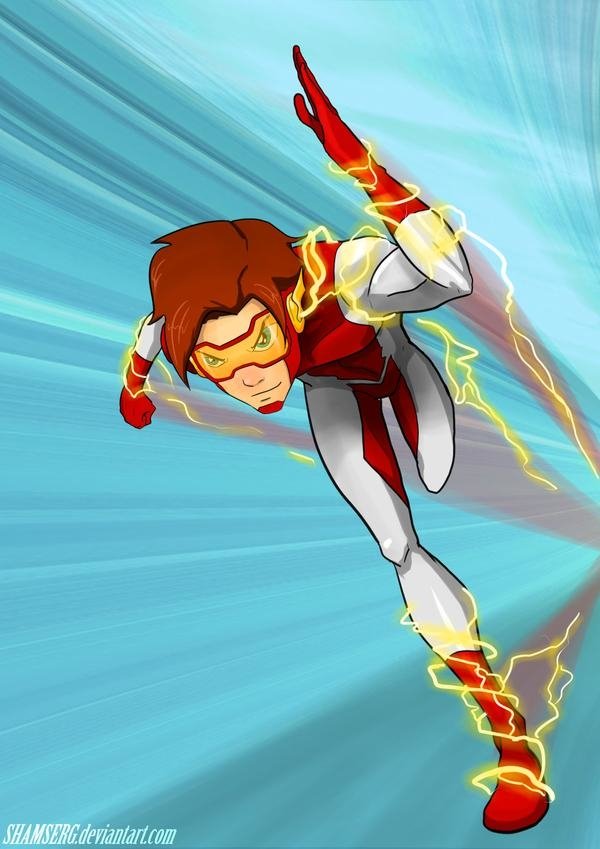 Download Brown Hair DC Comics Running Impulse (DC Comics) Bart Allen TV Show Young Justice Art