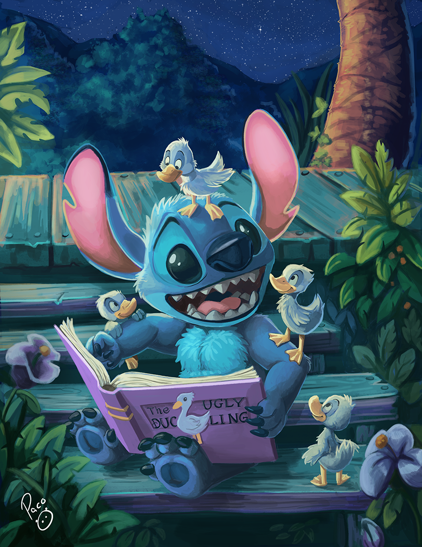 Stitch's Delightful Night: Storytime with Ducklings from Lilo & Stitch