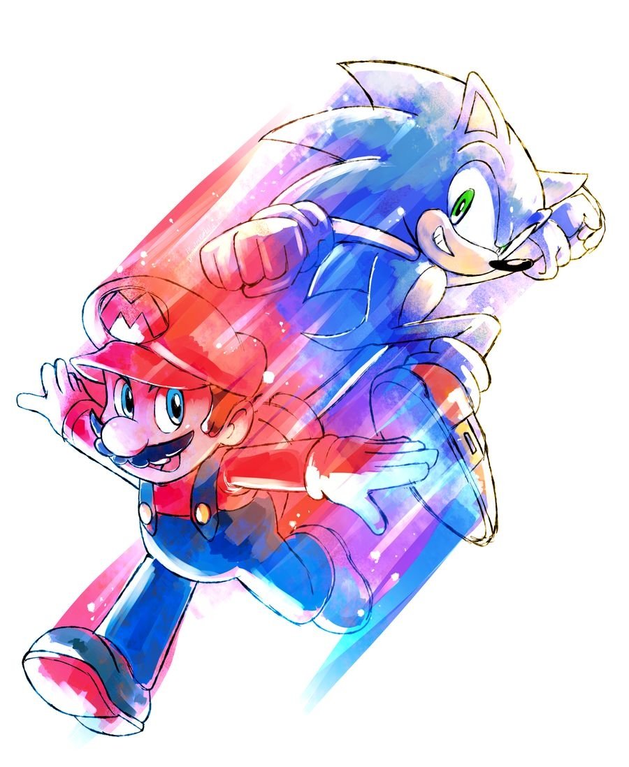 Download Blue Red Smile Blue Eyes Green Eyes Mario Sonic The Hedgehog ...