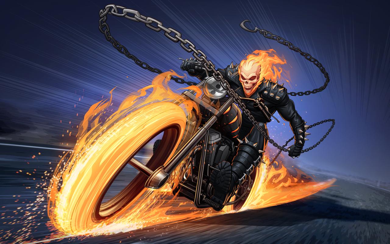 Download Motorcycle Comic Ghost Rider Art