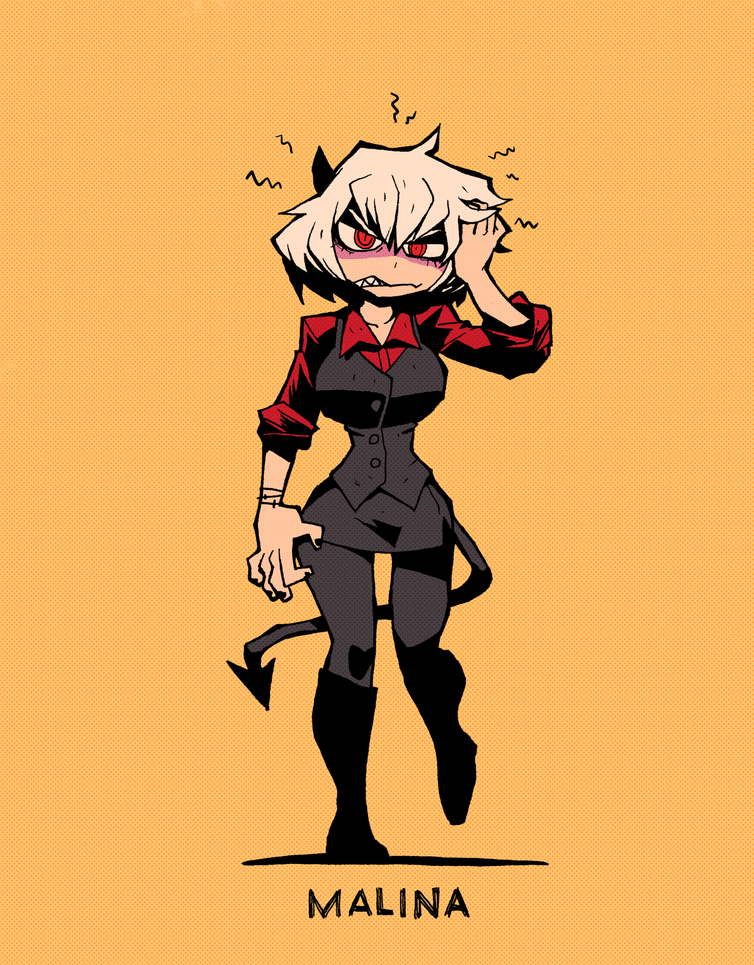 Download Malina (Helltaker) Video Game Helltaker Art