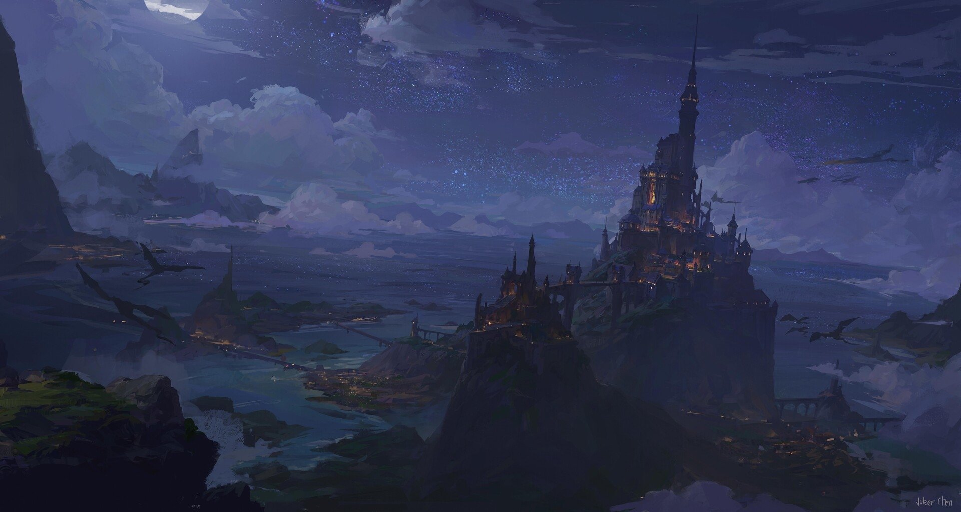 Moonlit Citadel of the Midnight Realm
