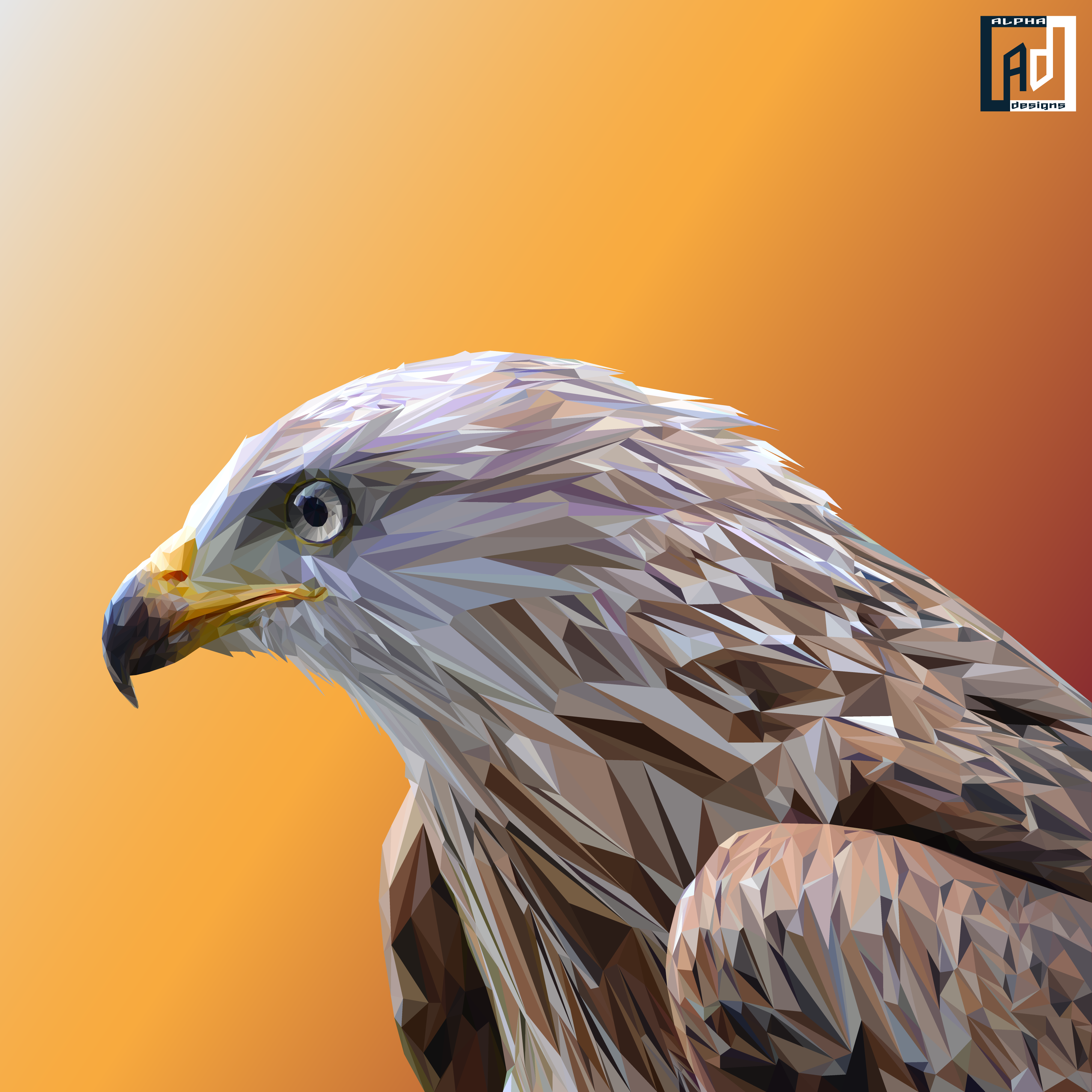 Hawk Lowpoly Illustration by mglking