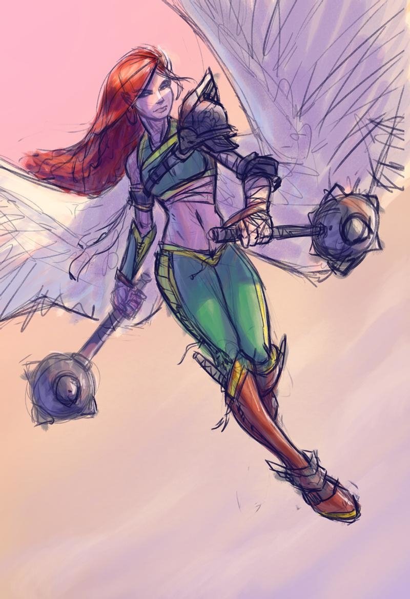 Download Red Hair Mace Wings Hawkgirl (DC Comics) Shayera Hol Comic ...