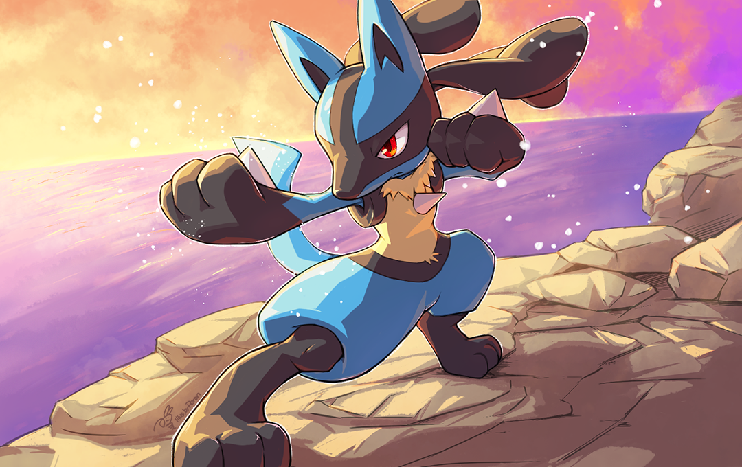 Download Red Eyes Lucario (Pokémon) Video Game Pokemon Art