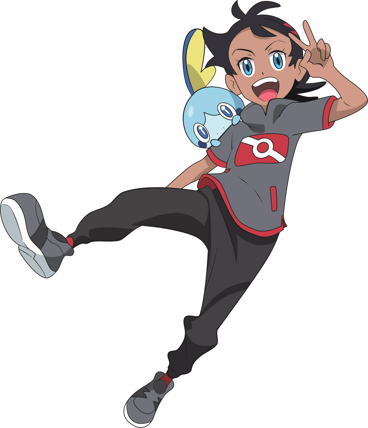 Download Black Hair Sobble (Pokémon) Peace Sign Goh (Pokémon) Anime ...