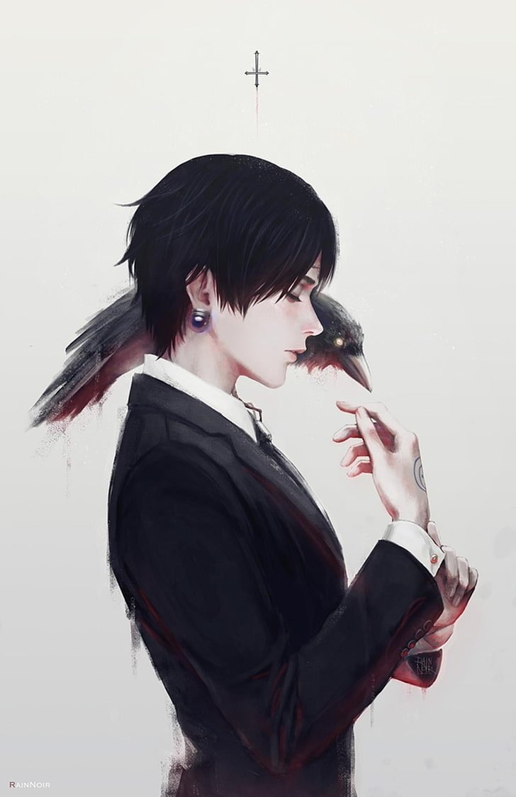 Download Chrollo Lucilfer Black Hair Hand Crow Anime Hunter X Hunter Art