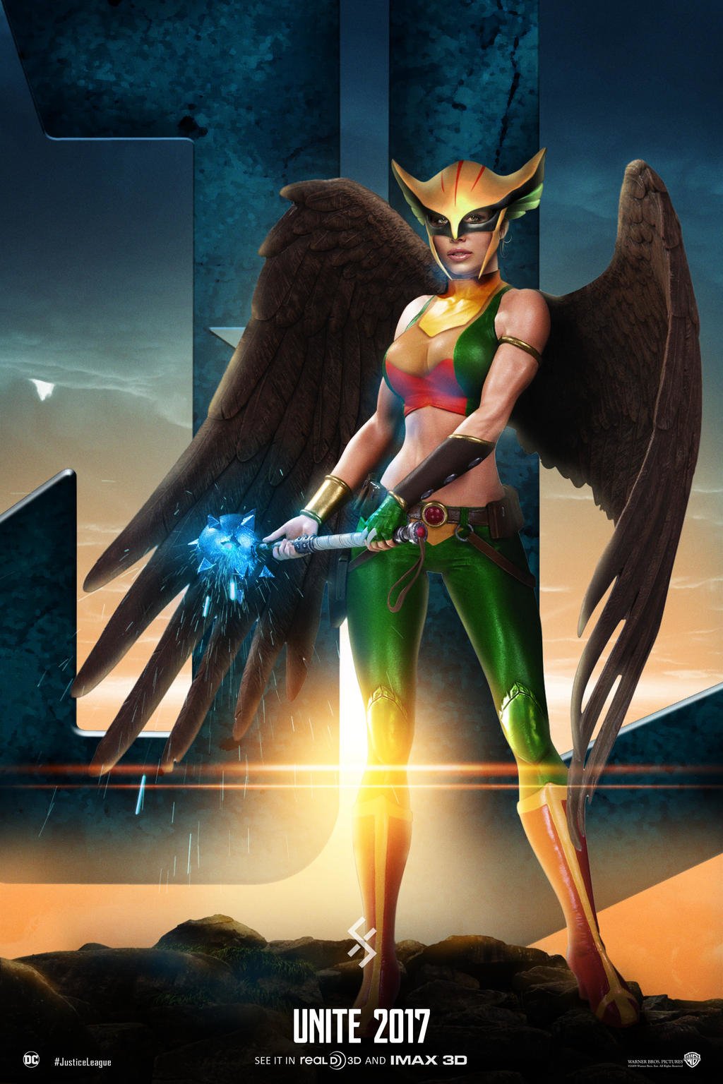 Download Jessica Biel Mace Justice League (2017) Shayera Hol Wings ...