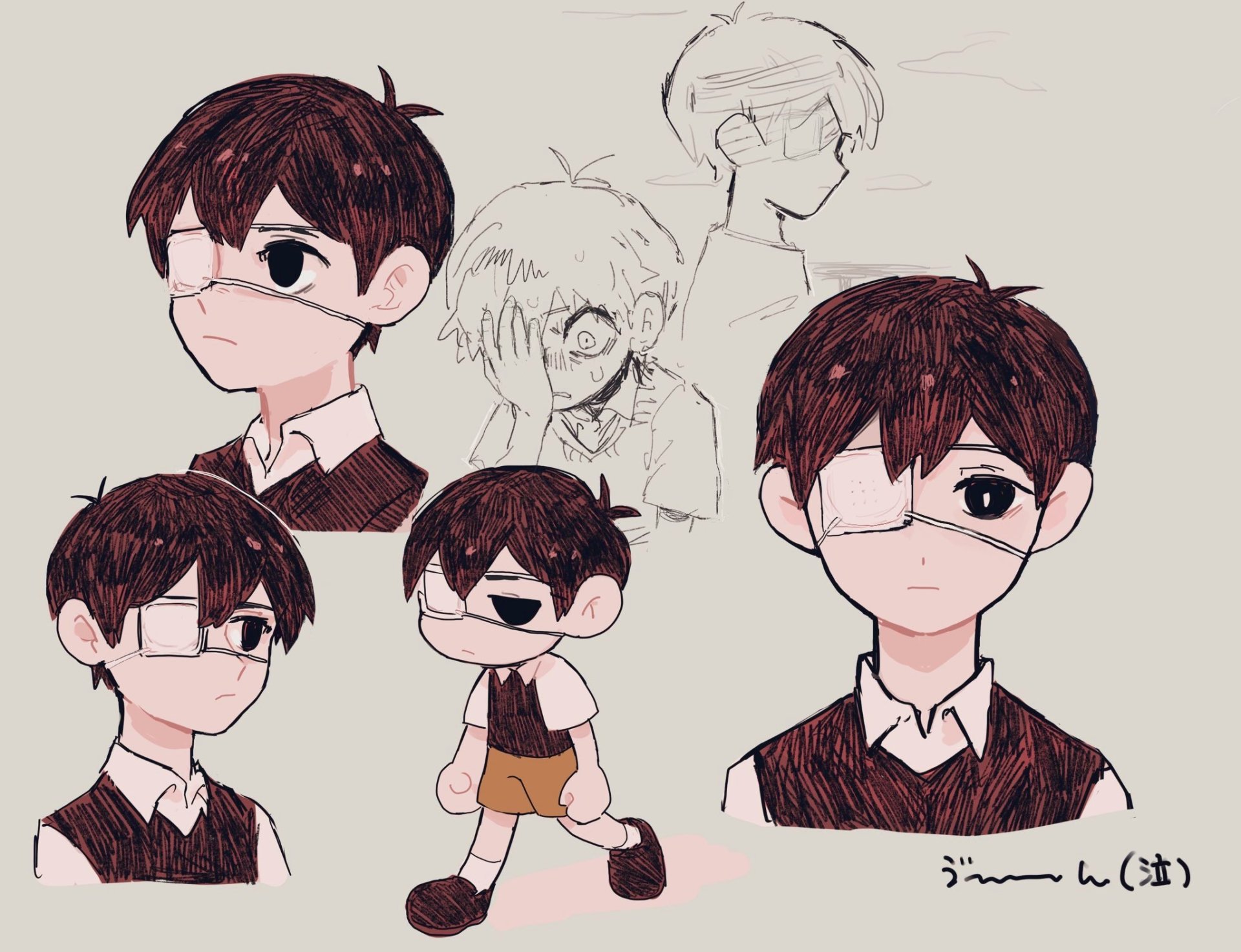 Download Eye Patch Black Hair Sunny (Omori) OMORI Video Game Art