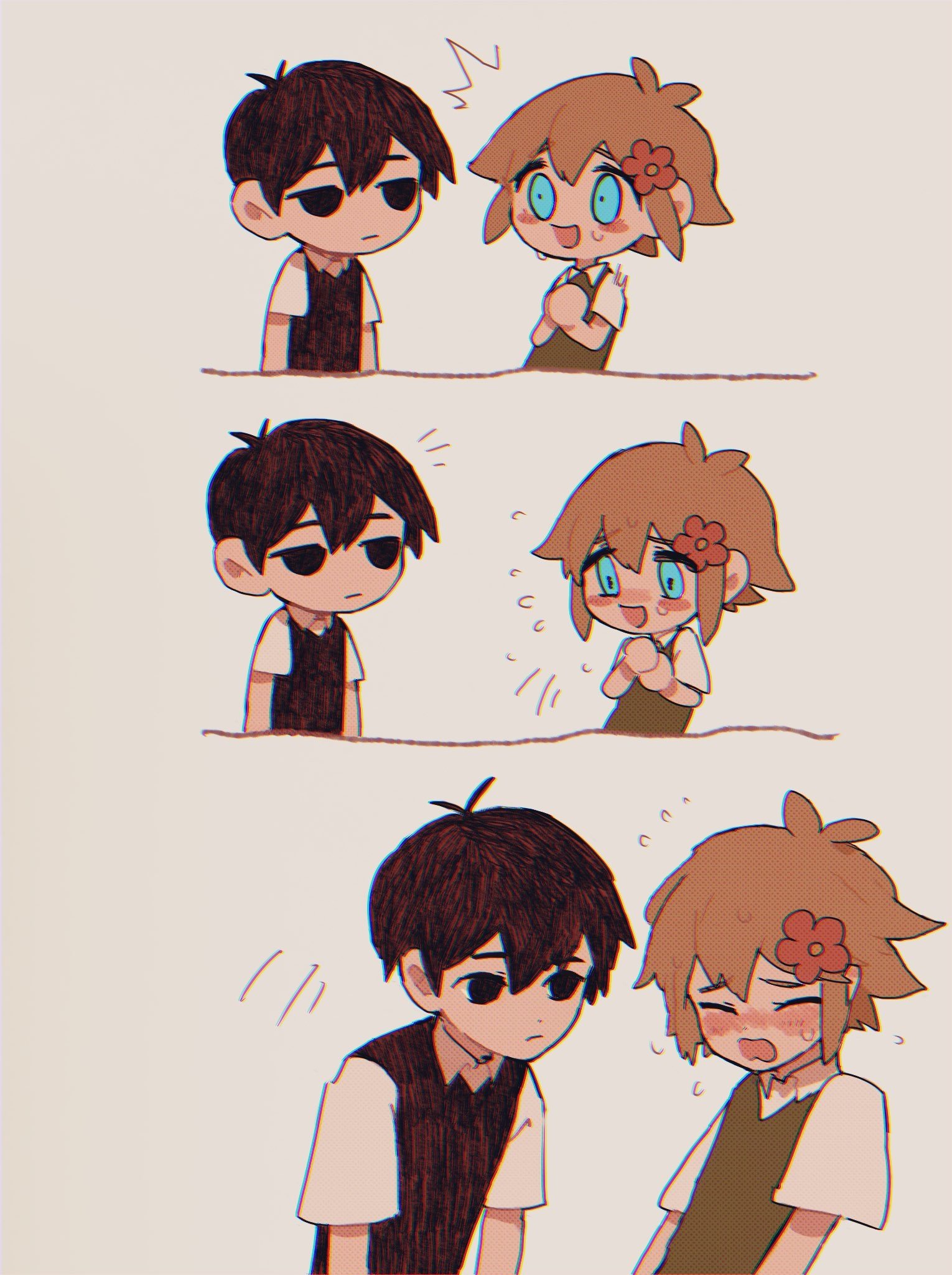 Download Black Eyes Blush Blue Eyes Black Hair Blonde Basil (Omori) Sunny (Omori) Video Game ...