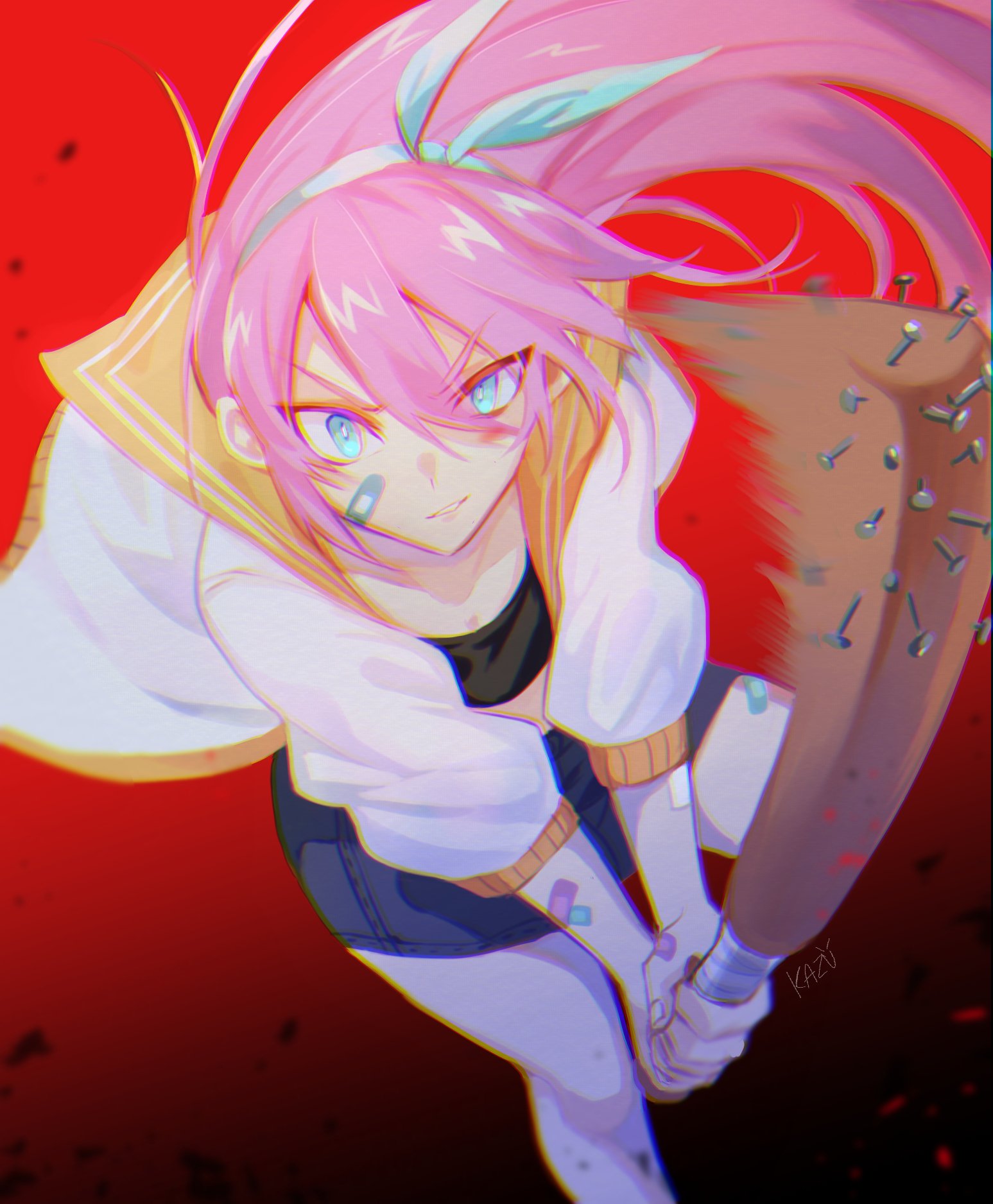 Download Baseball Bat Pink Hair Aubrey (Omori) OMORI Video Game Art