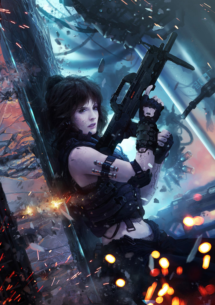 Sci Fi Women Warrior Art