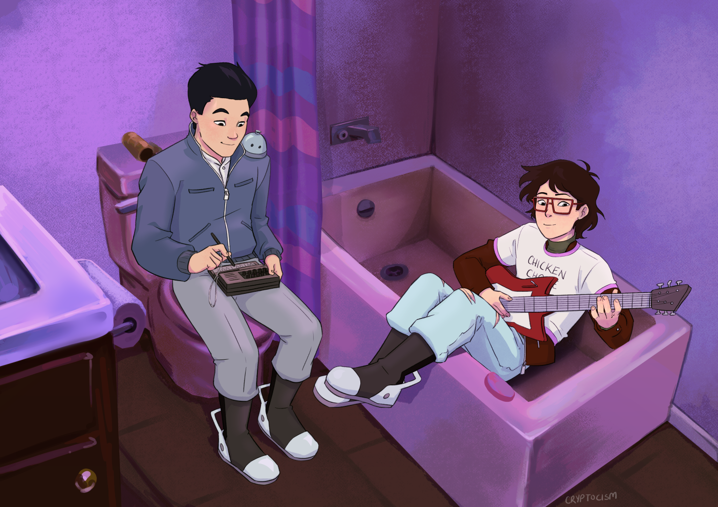 Download Guitar Min-Gi Park Ryan Akagi TV Show Infinity Train Art