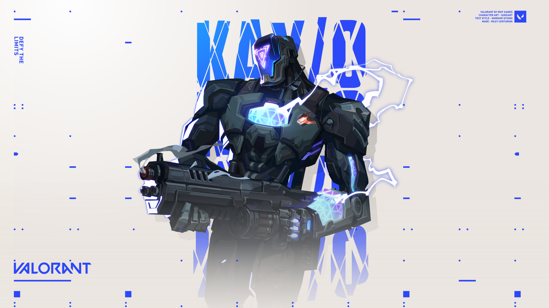 Valorant KAYO Wildposting white-blue by Riley_Centurion