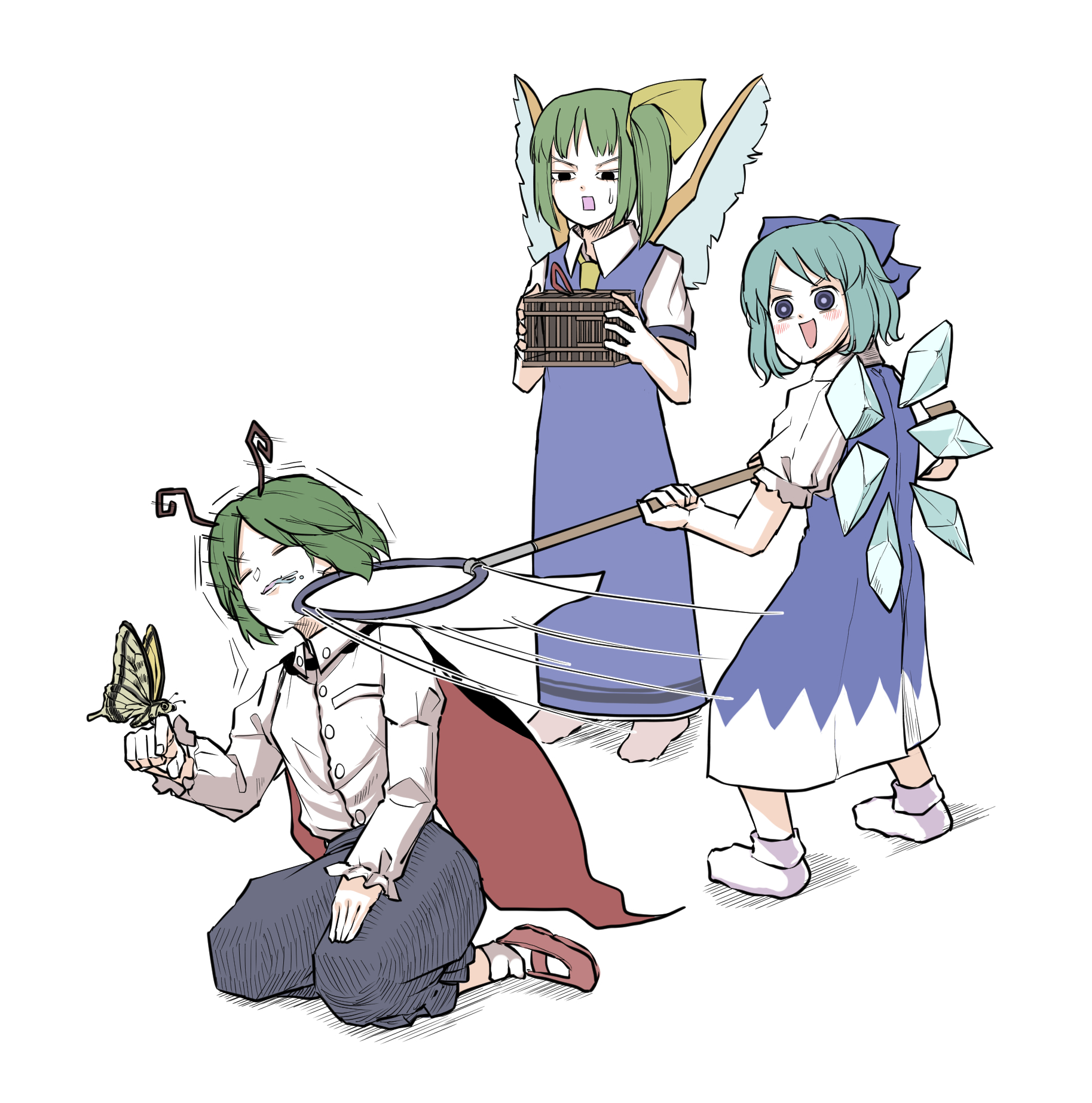 Download Wriggle Nightbug Cirno (Touhou) Daiyousei (Touhou) Anime ...
