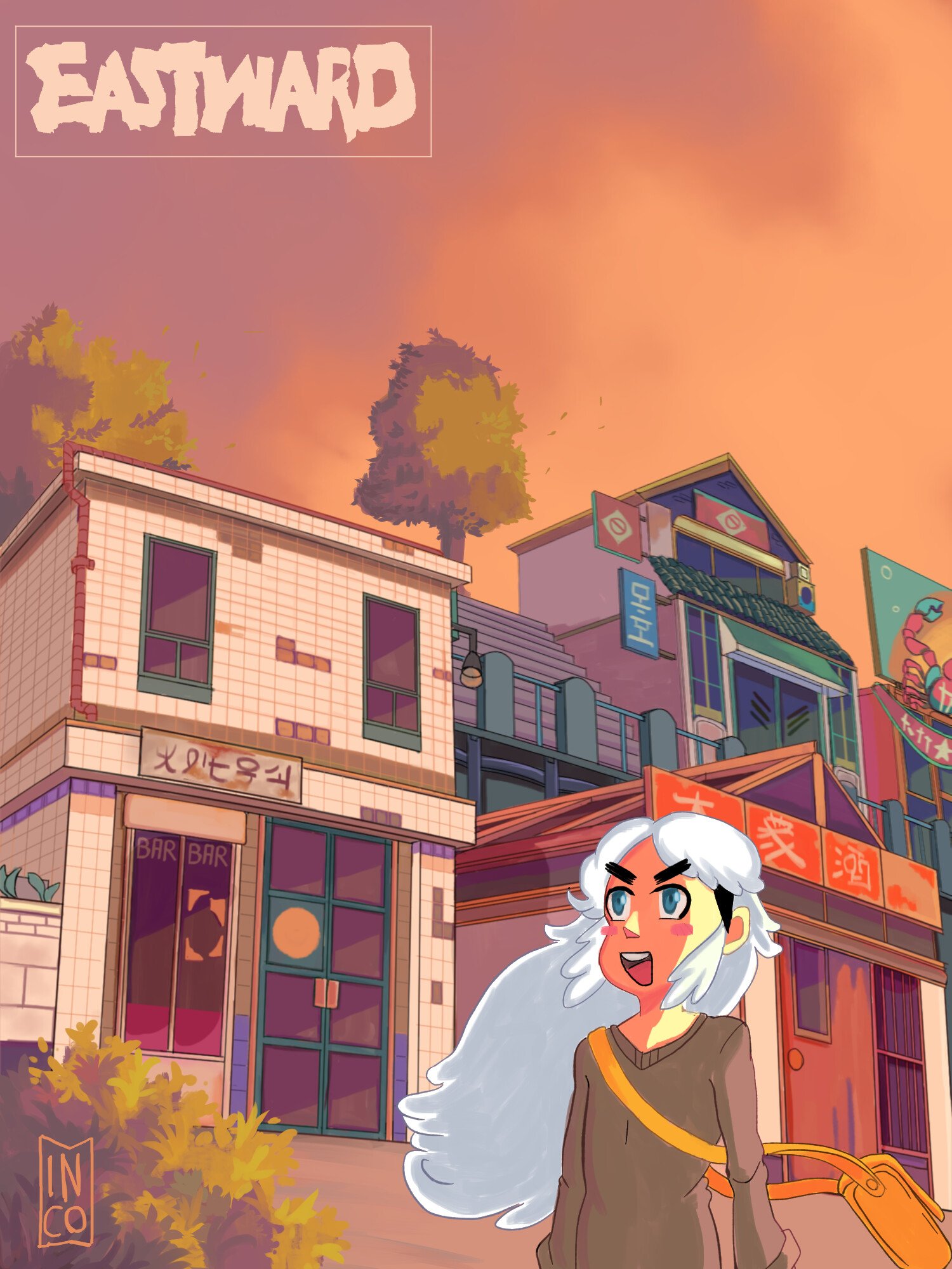 Download Video Game Eastward Animation Character Design Urban Landscape Art