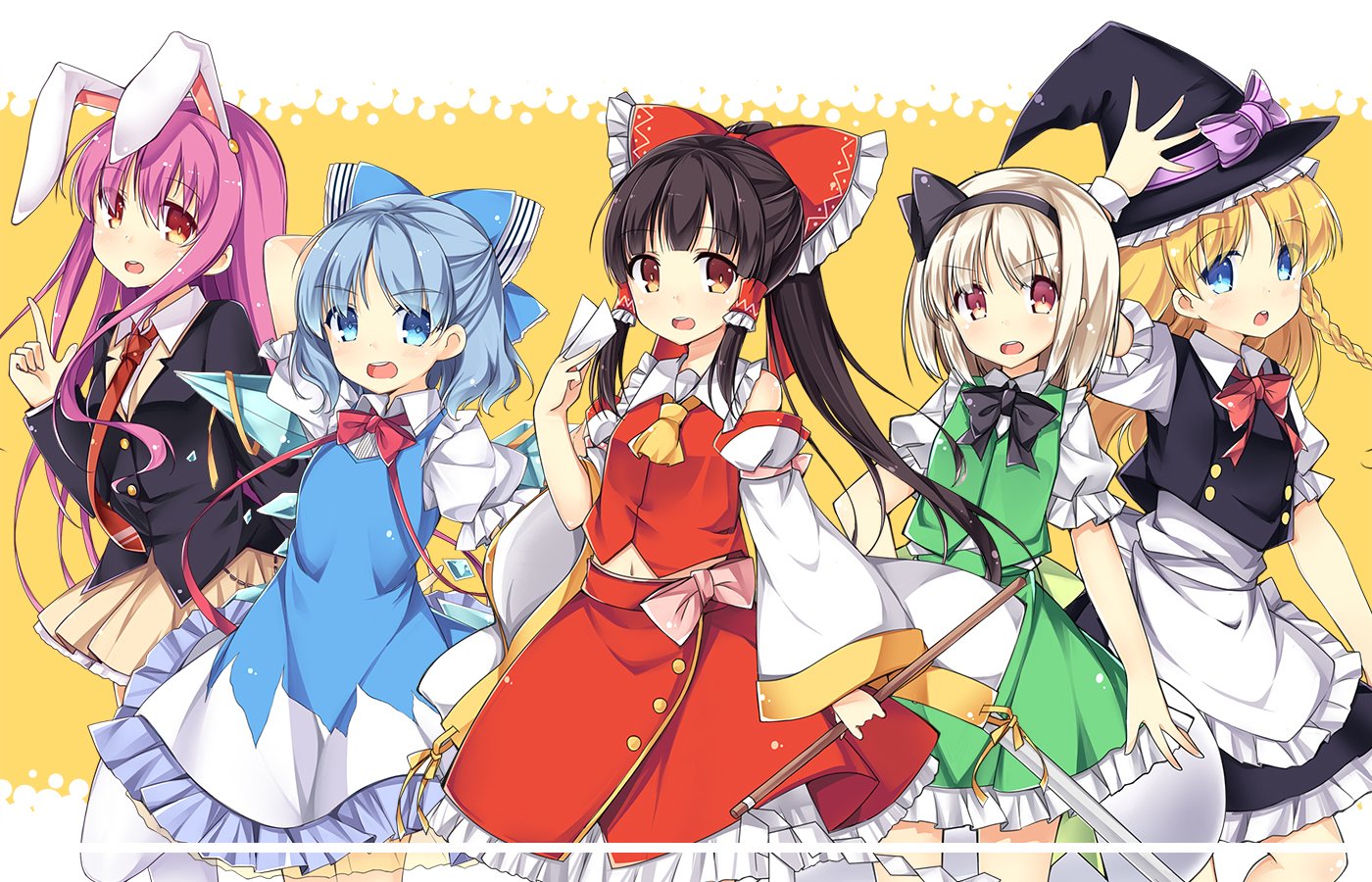 Download Marisa Kirisame Youmu Konpaku Reimu Hakurei Cirno (Touhou ...