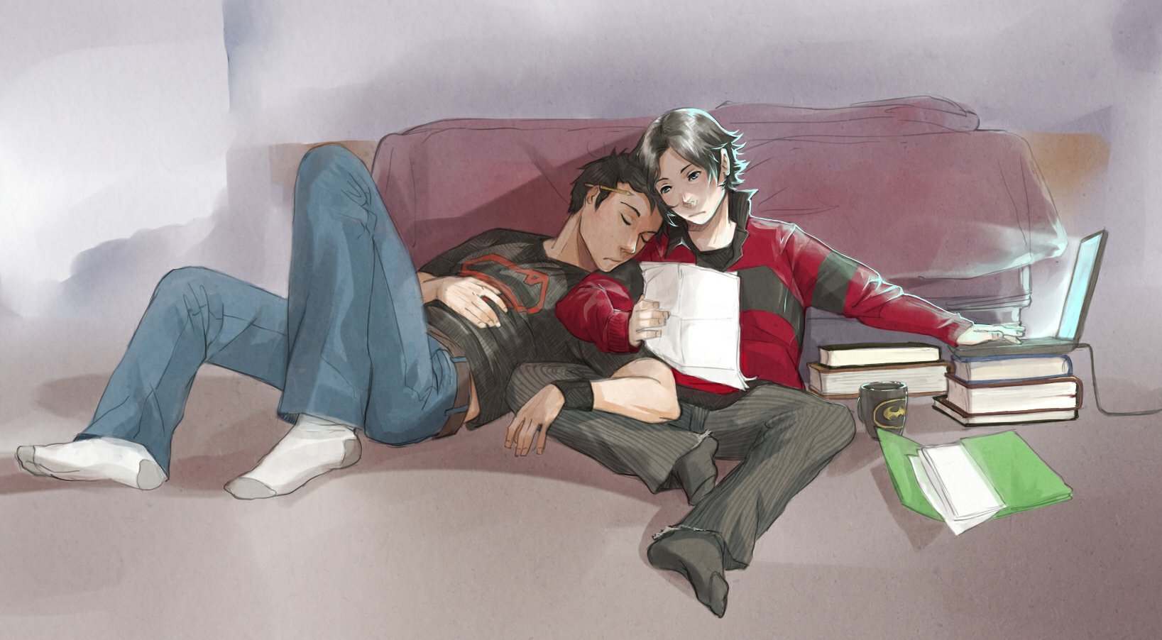 Download Tim Drake Conner Kent Comic Teen Titans Art