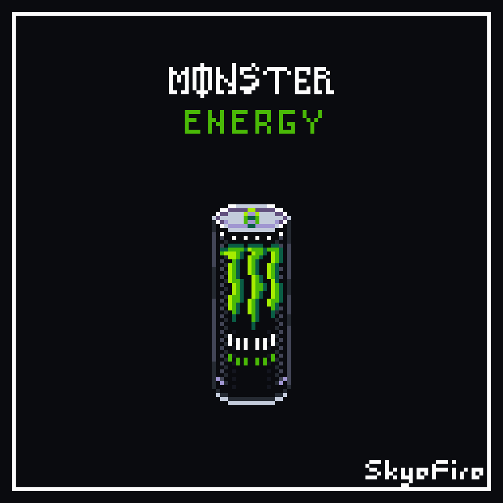 Download Man Made Pixel Art Monster Energy Art