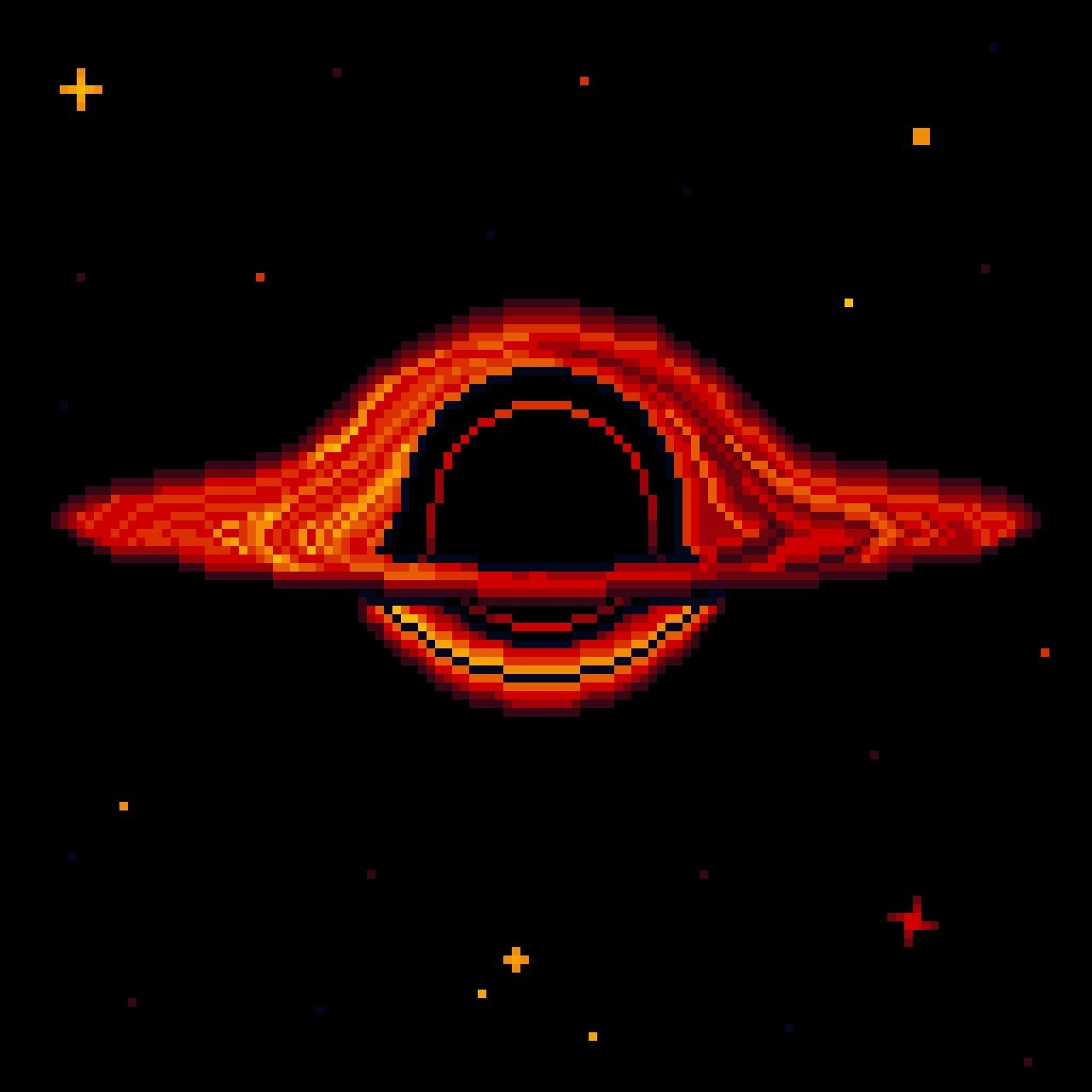 Pixelated Sci-Fi Black Hole: A Gateway to the Unknown