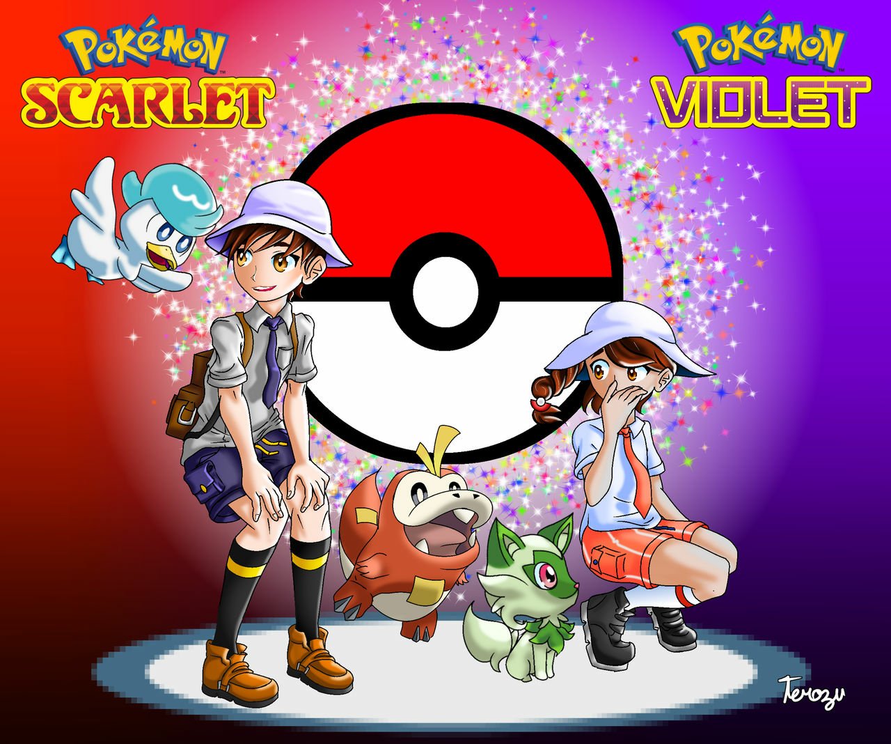 Pokémon: Scarlet And Violet Art by terozu