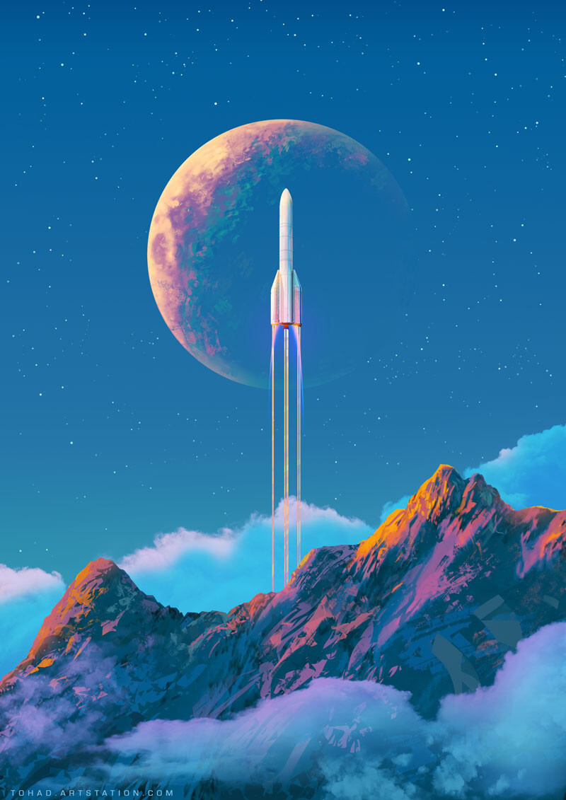 Download Man Made Rocket Art
